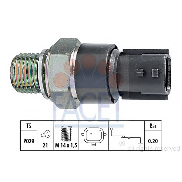 FACET 7.0189 (6001548045 / 8200670469 / 8200671274) датчик давления масла\ Nissan (Ниссан) note, Renault (Рено) logan / sandero