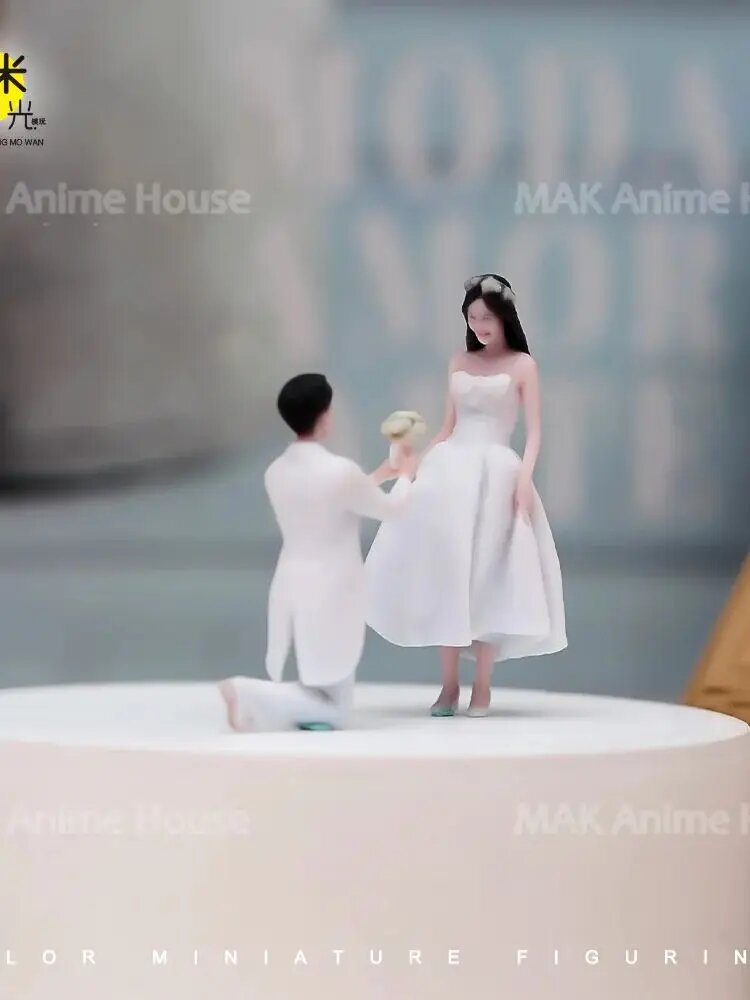Миниатюрные фигурки 3D печать 1/64 Романтическая свадьба Смола