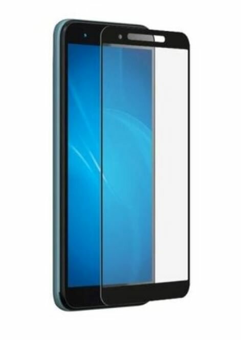 Защитное стекло DF для Itel A27 (Черная рамка)