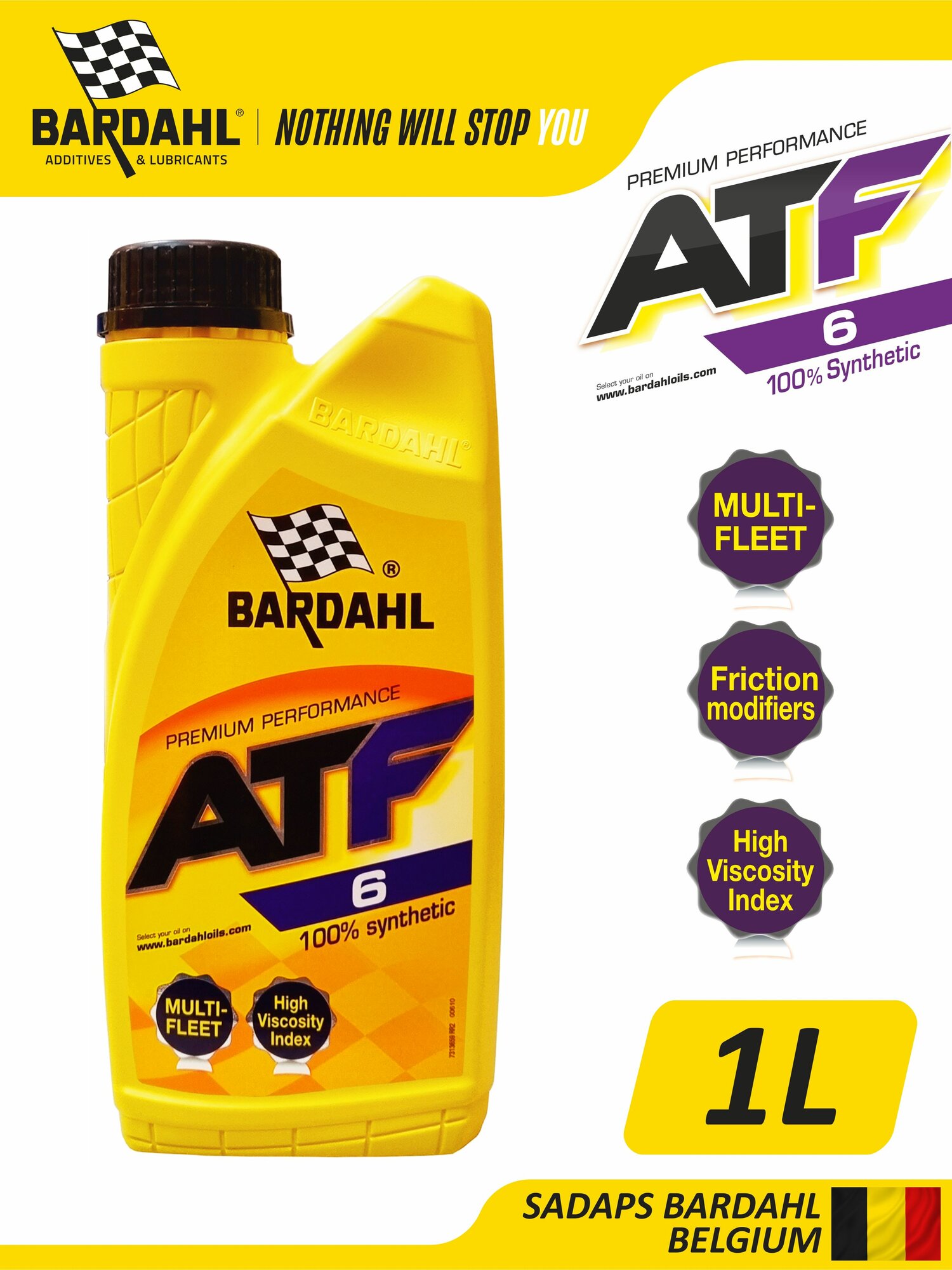 Трансмиссионное масло Bardahl ATF VI 1 л