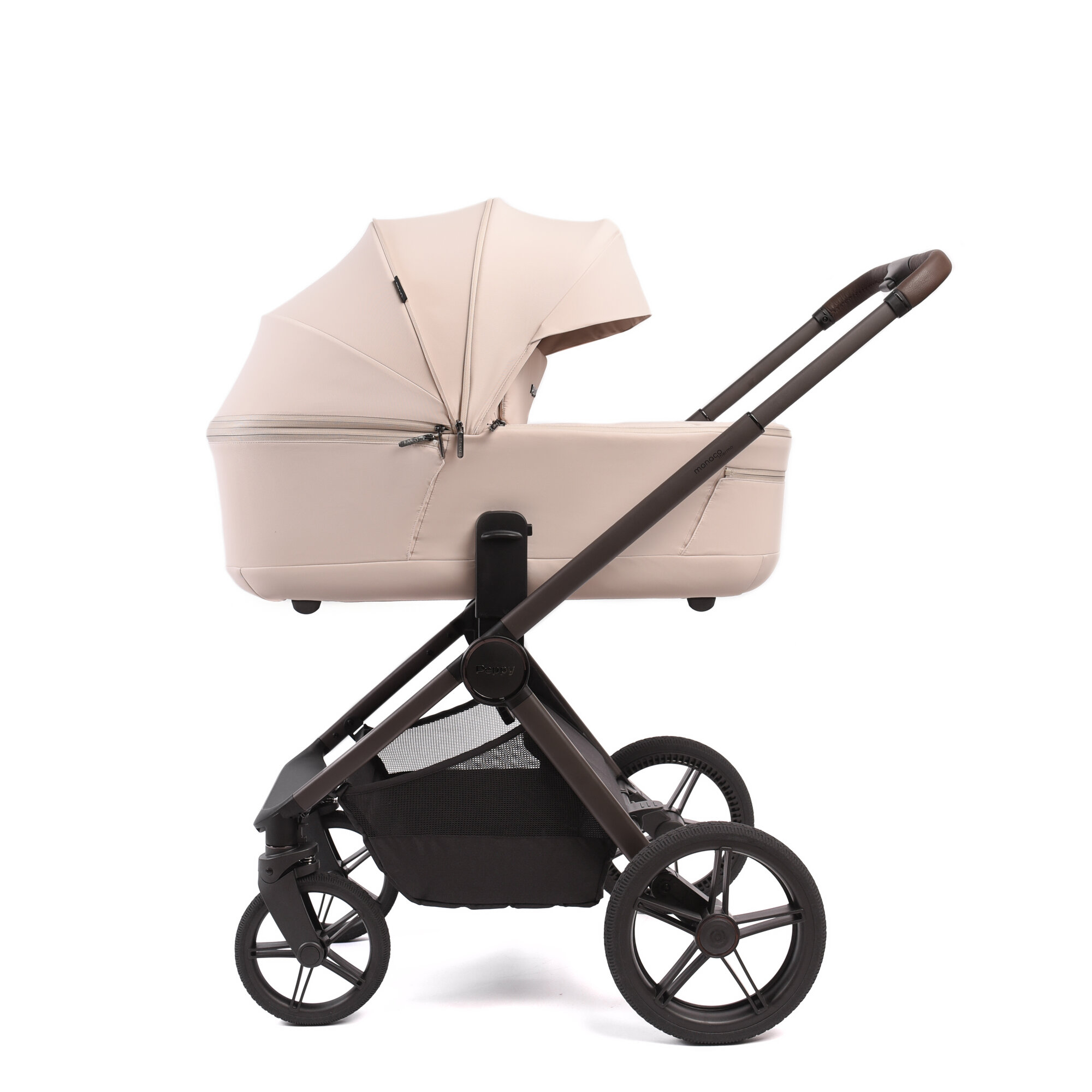Коляска 3 в 1 Peppy Monaco Thermo Beige с автолюлькой с рождения термолюлька