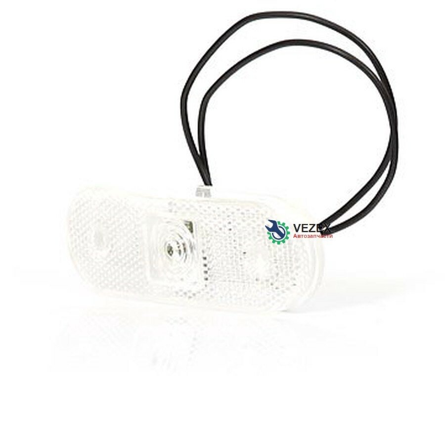 WAS 231 фонарь габаритный ! передний белый 12V-24V LED провод 22cm \