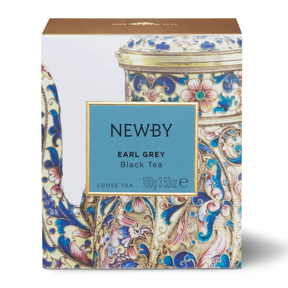 Чай Newby Эрл Грей, черный, листовой, 100 грамм в картонной пачке