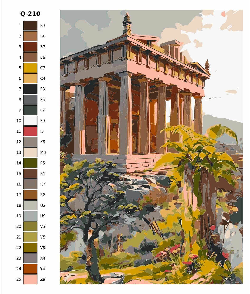 Картина по номерам Q210 "Замки и крепости" 50x70