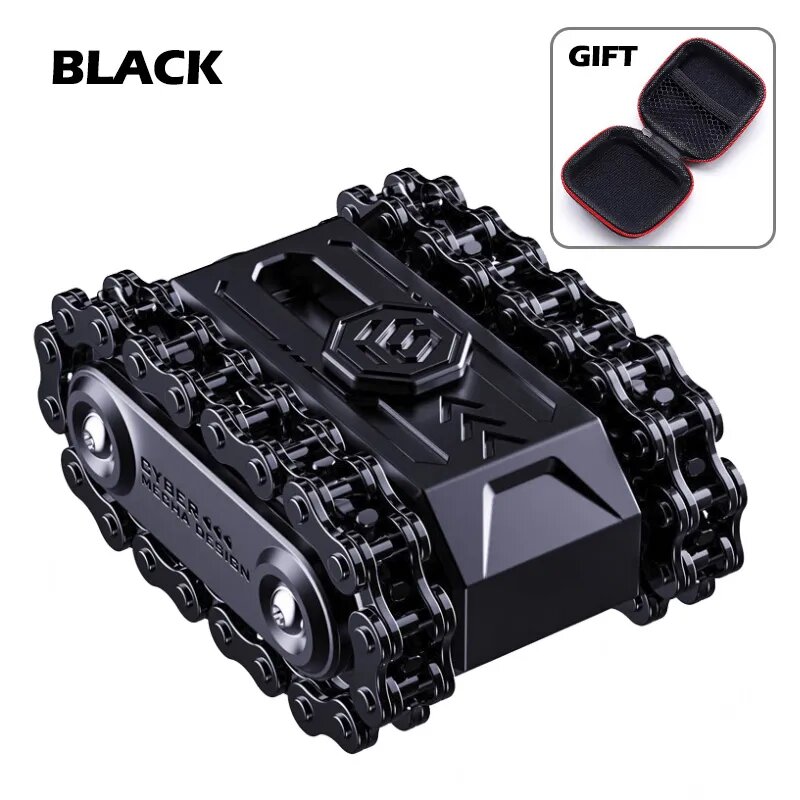 Metal Fidget Spinner "Cyber Tank" - Давление устойчивая EDC игрушка с цепью