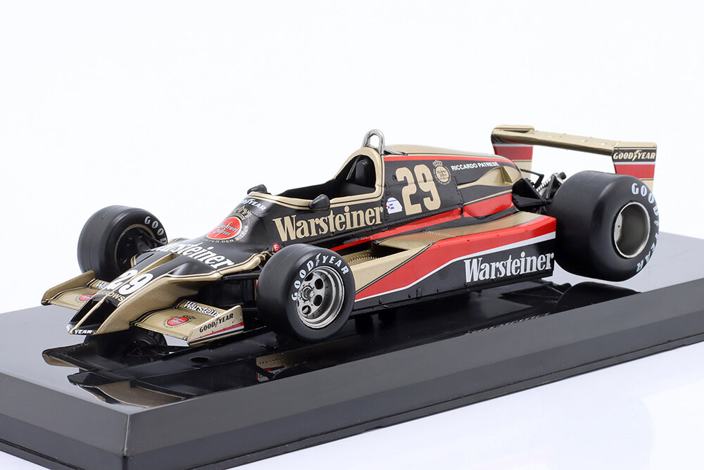 Arrows F1 A1 wartseiner №29 season (1979) riccardo patrese - with blister box, gold black red (блистер повреждён)