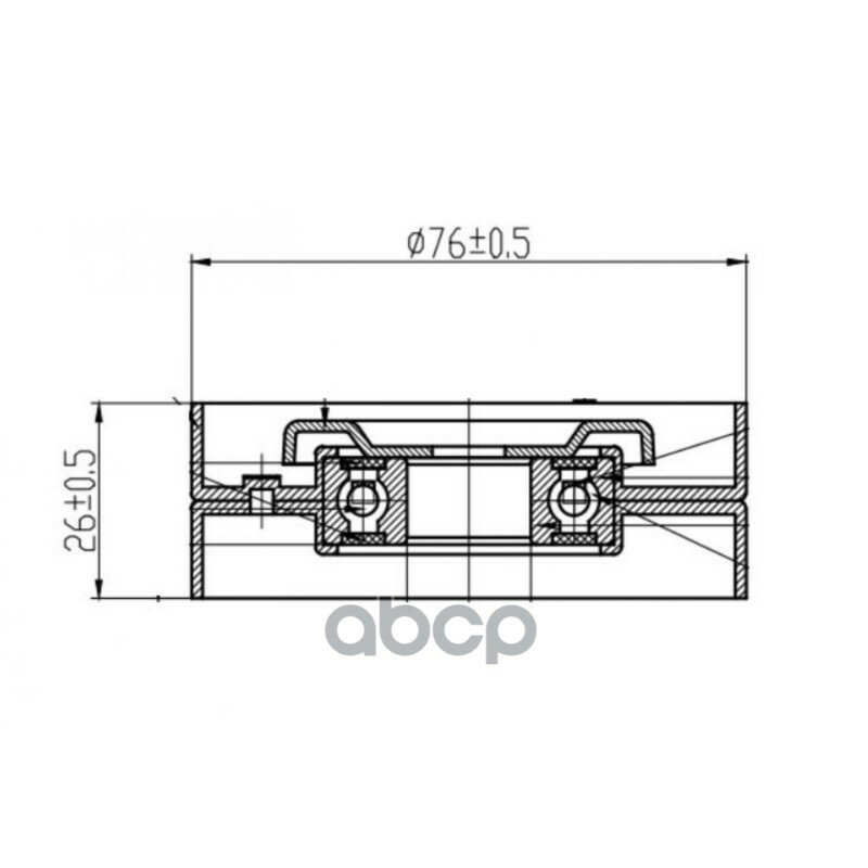 Ролик привод. ремня для а/м Audi A6 (97-) 2.5d (только ролик натяж.) (CM 5409) Trialli арт. cm-5409