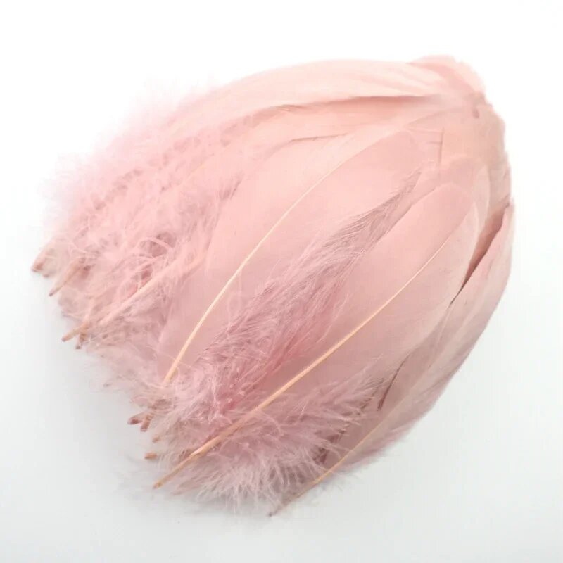 Гусиные перья WyFeay 5-7 дюймов Розовый, 20 Pcs, Leather Pink