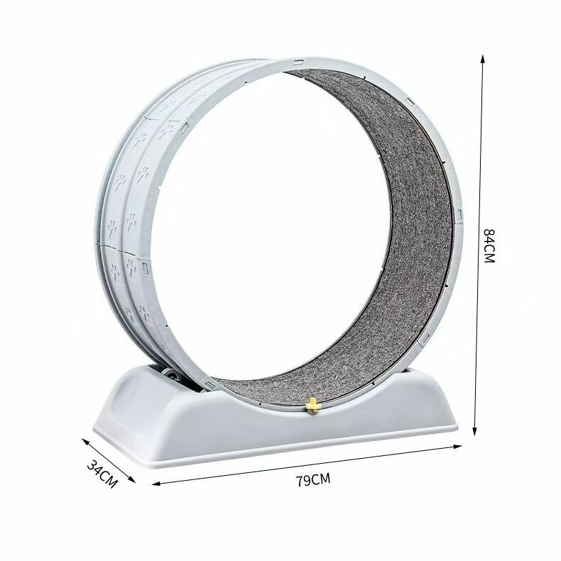 Беговая дорожка cat работает бесшумно и не застревает. Кошка взбирается по раме, а кошка бегает по колесу. cat