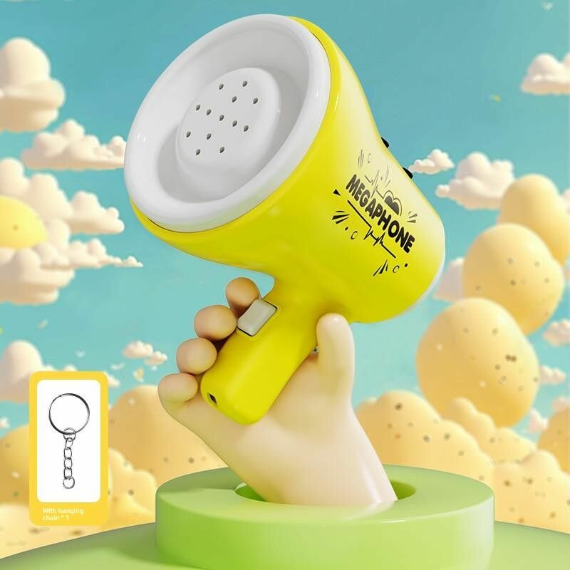 Ручной мегафон с функцией изменения голоса (желтый)