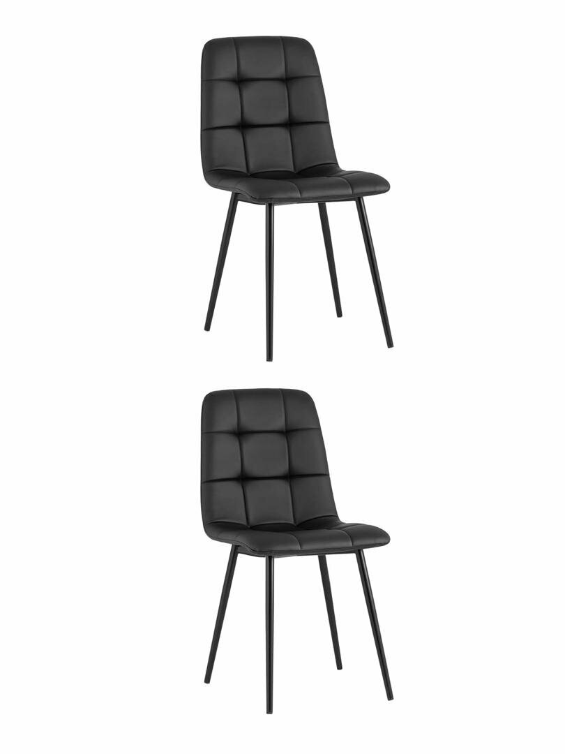 Stool Group Oliver экокожа черный ножки металл черные 2 шт, 93*45*81 см, арт. УТ000037738