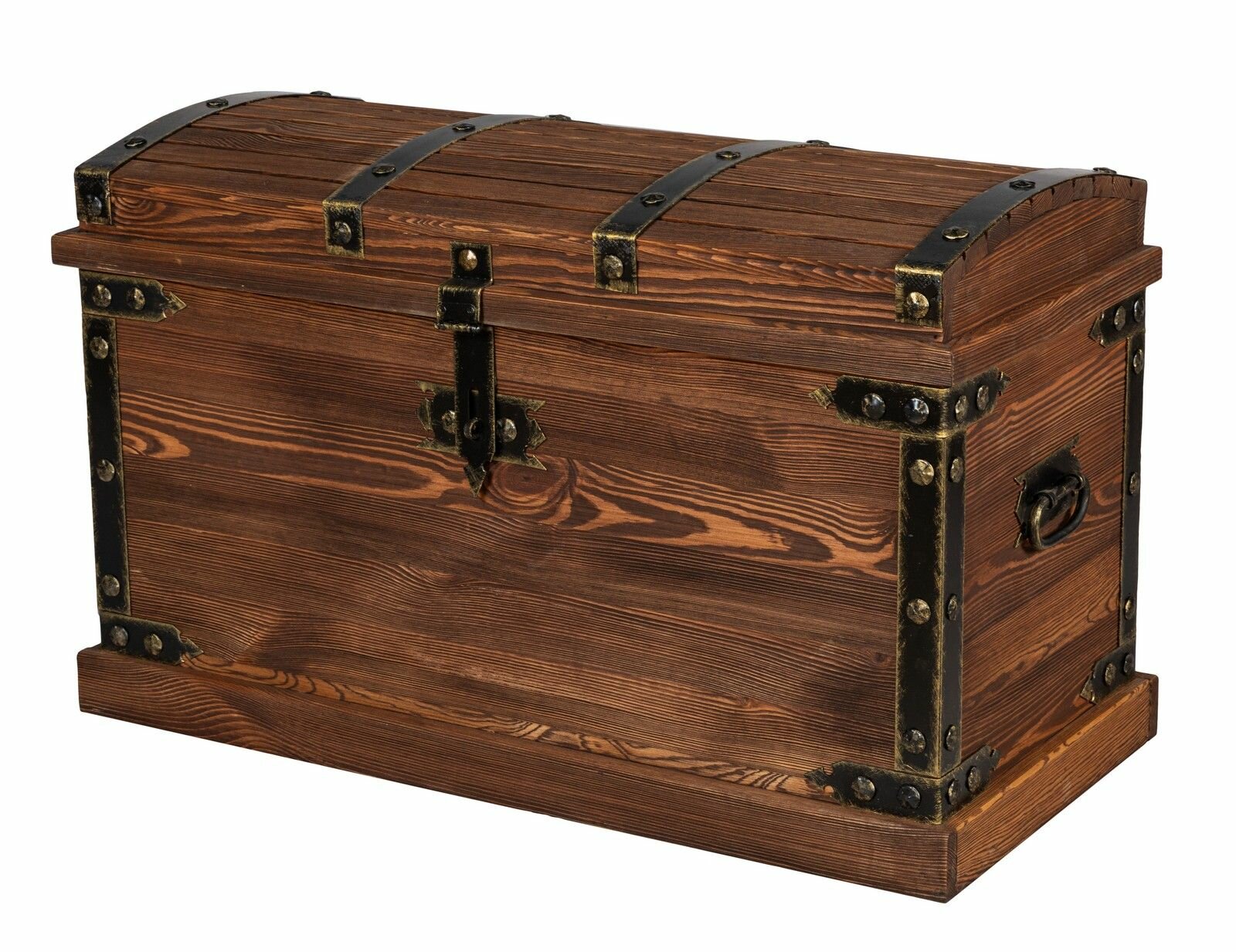 Сундук "викинг" из массива сосны (орех)