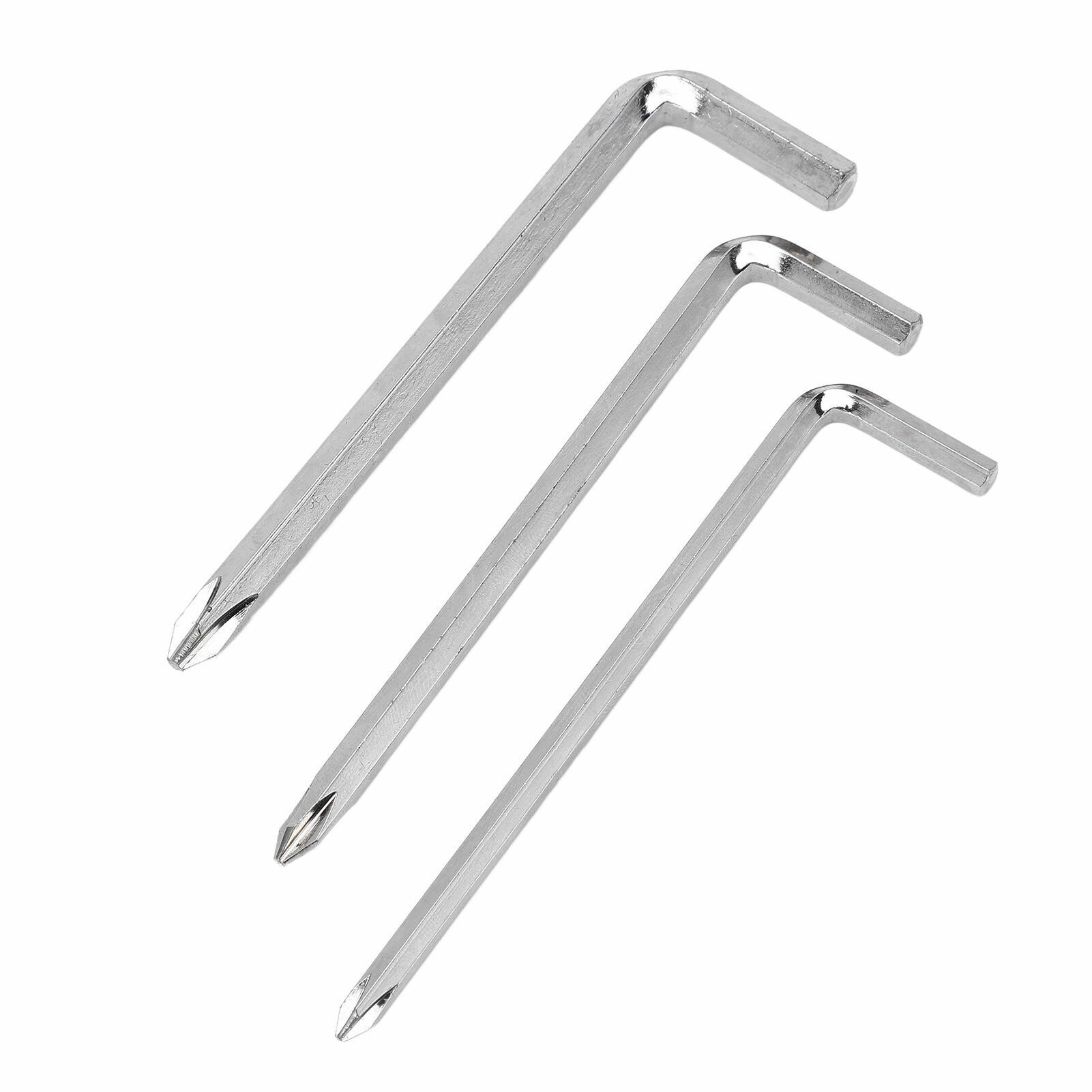 Набор простых Г-образных шестигранных / крестообразных двуглавых отверток из 3 предметов