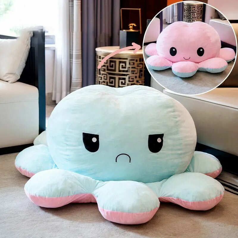 Плюшевые игрушки, гигантские подушки-осьминоги, куклы-перевертыши.