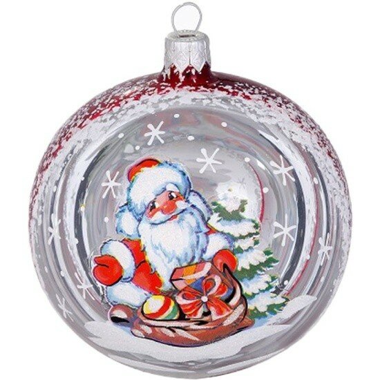 Шар на елку 95мм "Морозко"