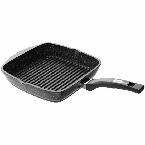 Сковорода-гриль Мечта Посуда Мечта "Гранит star" квадратная, 24х24 см, черный (64803)