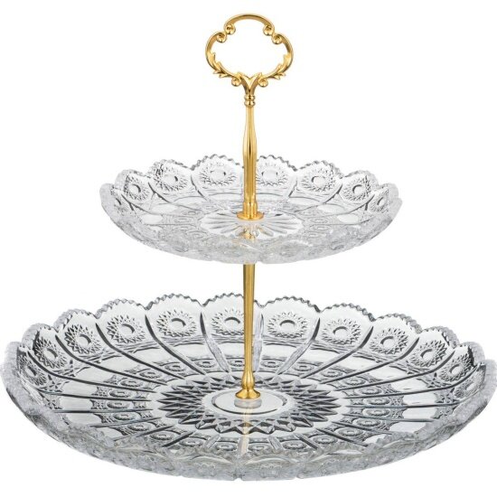 Фруктовница Lefard 2-х ярусная "Muza crystal" 18х30х28,5 см