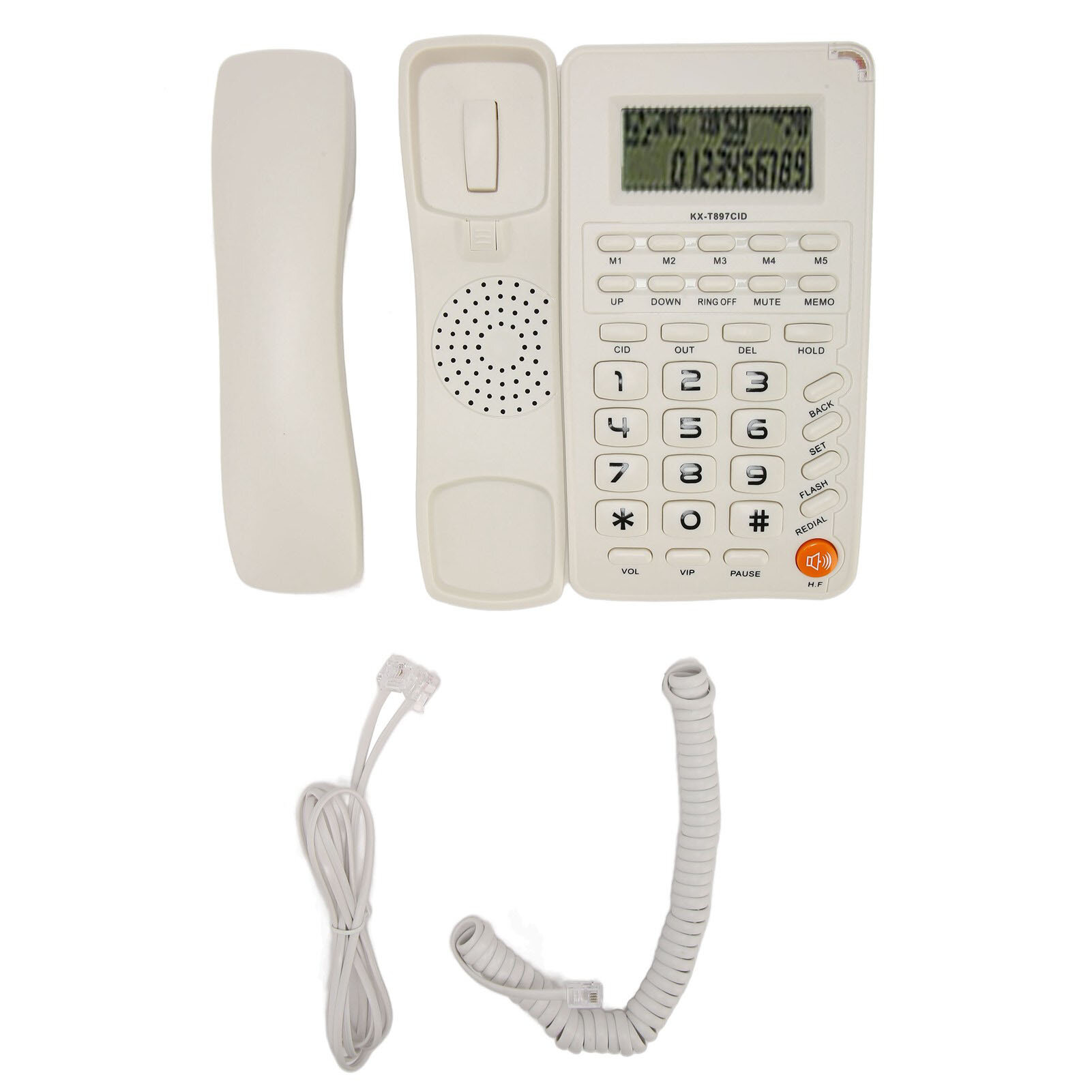 Проводной телефон Проводной телефон Стационарный телефон с большой кнопкой для домашнего офиса Отель Пожилые люди Белый