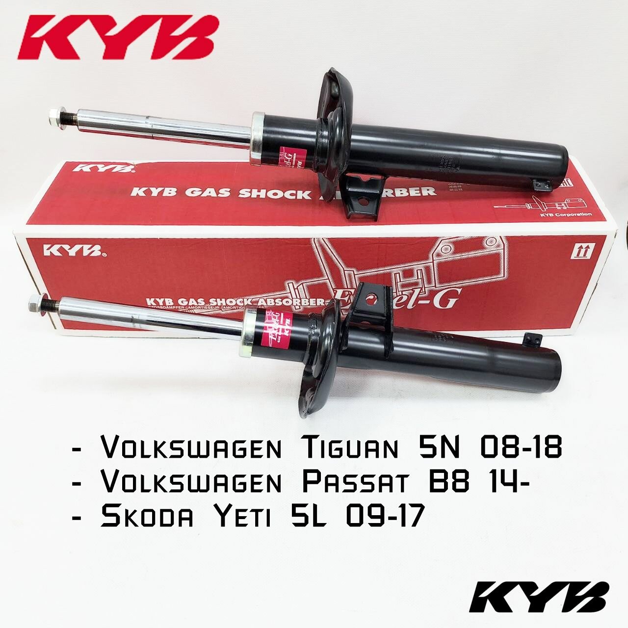 Передние амортизаторы Kyb для Volkswagen Tiguan 5N, Passat B8, Skoda Yeti, Фольцваген Тигуан
