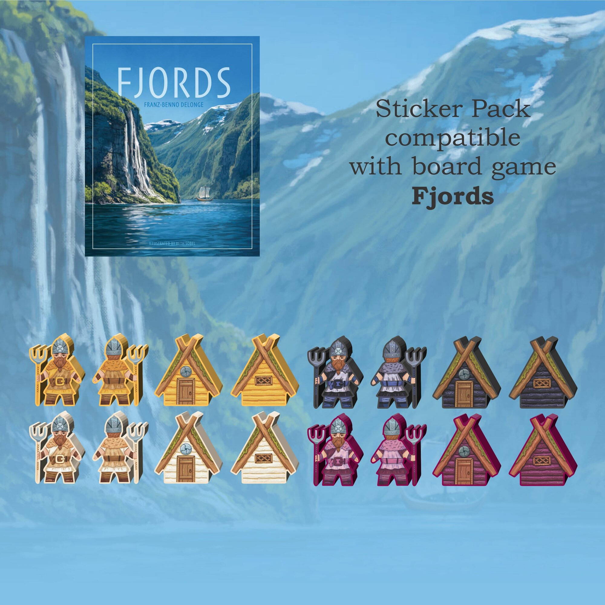 Стикерпак для настольной игры Fjords (Фьорды)