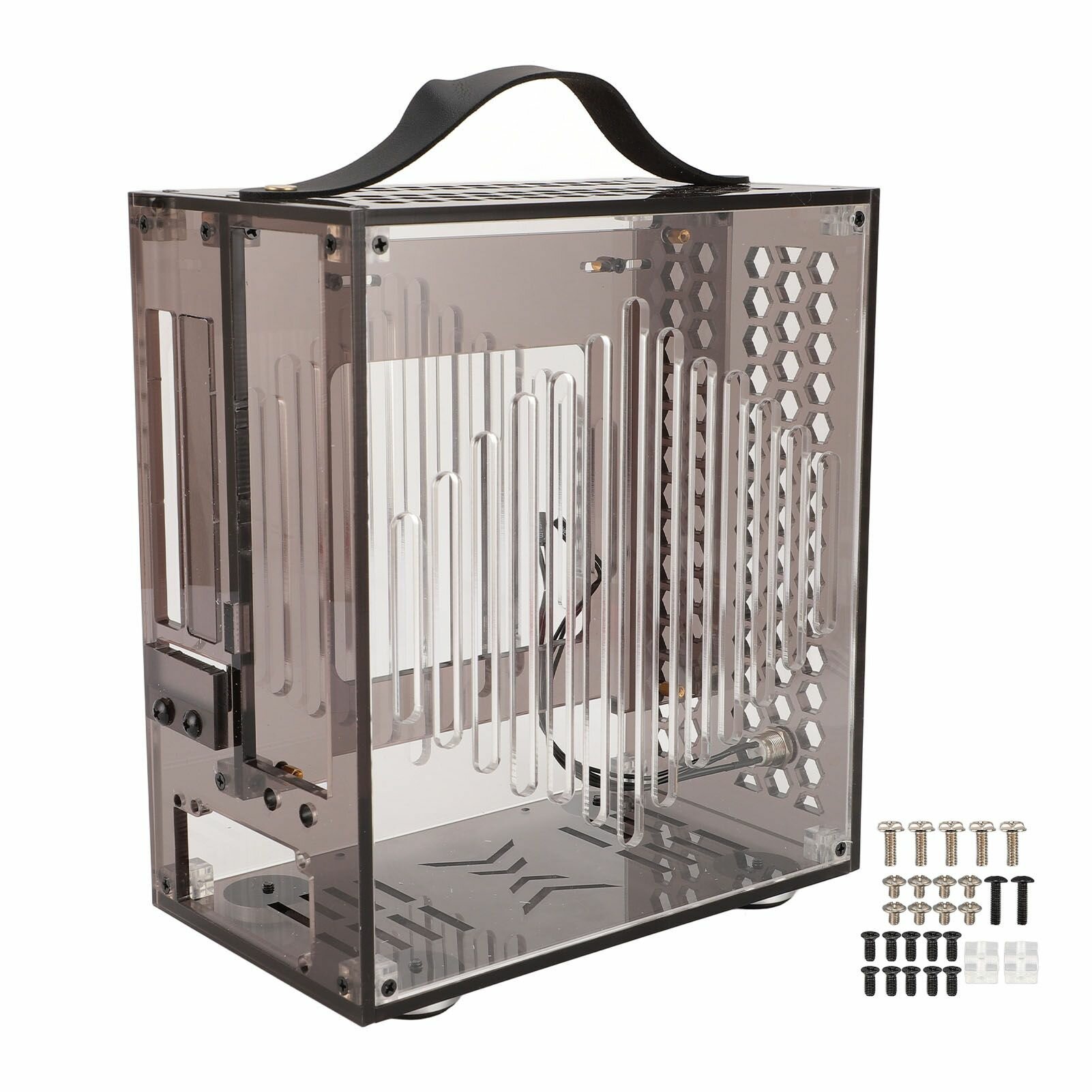 Мини-корпус ITX 23x20,5x12 см прозрачный черный