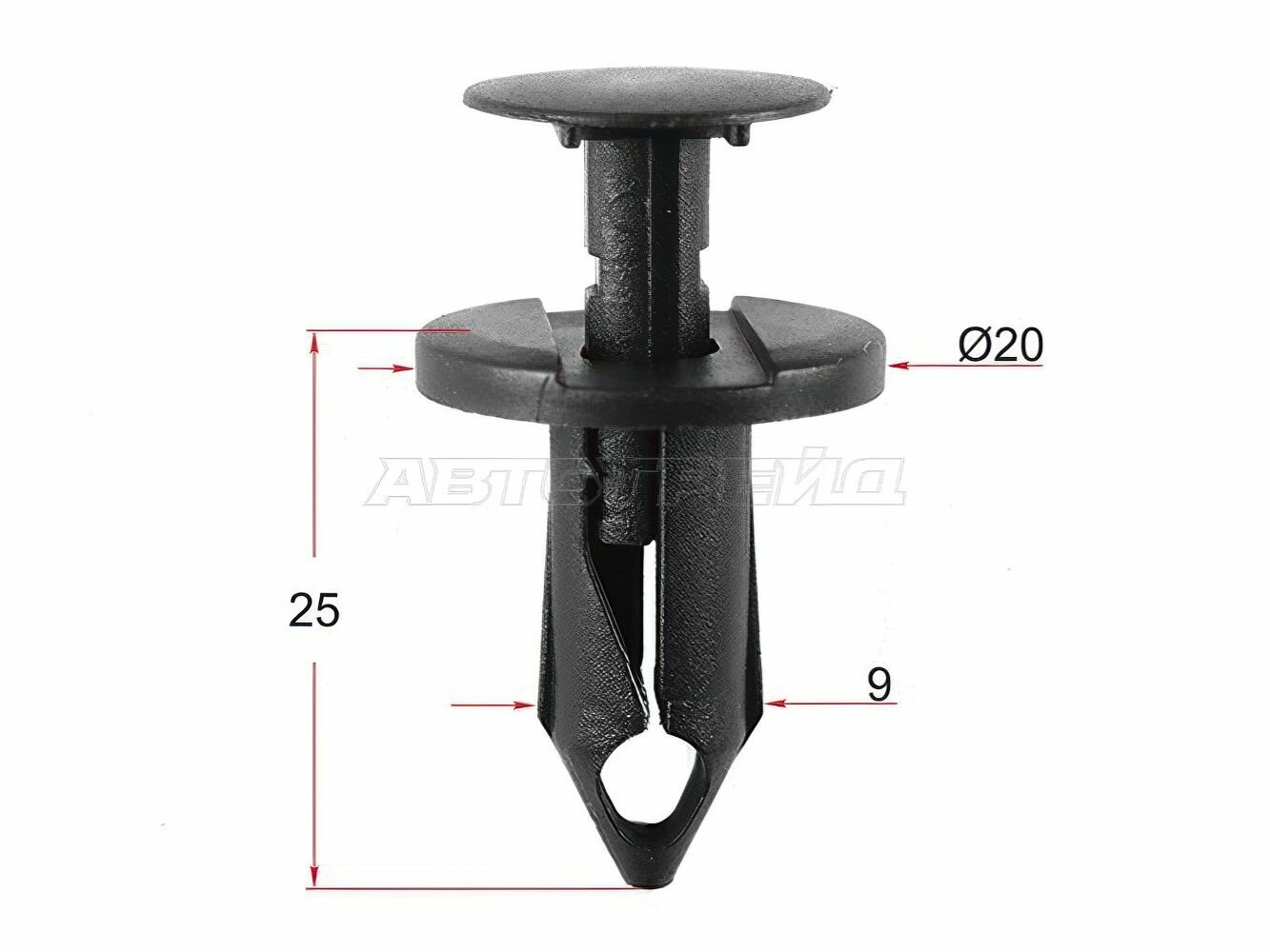 Клипса защиты бампера 10 шт, для Шевроле Авео, Круз, Лачетти, Дэу Круз Лачетти, Форд Фокус арт STM10770 SAT