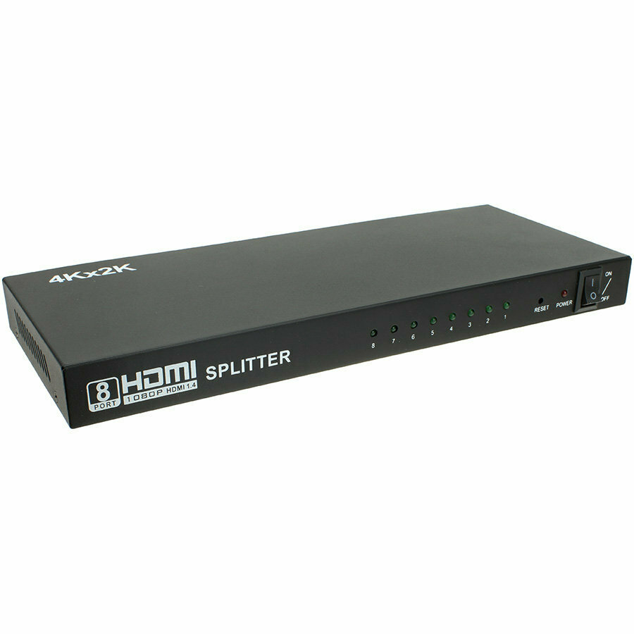 Разветвитель splitter HDMI на 8 портов, 225MHz