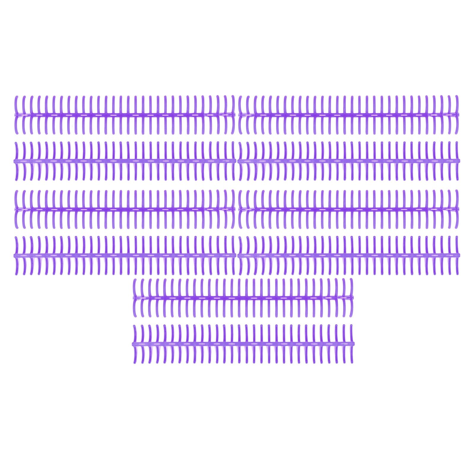 10 шт. Пластиковые шипики с пластиковой связкой 19 мм 30 кольца Comb Scinder, совместимый с A4 B5 A5, размер бумаги 150 листов пурпурный