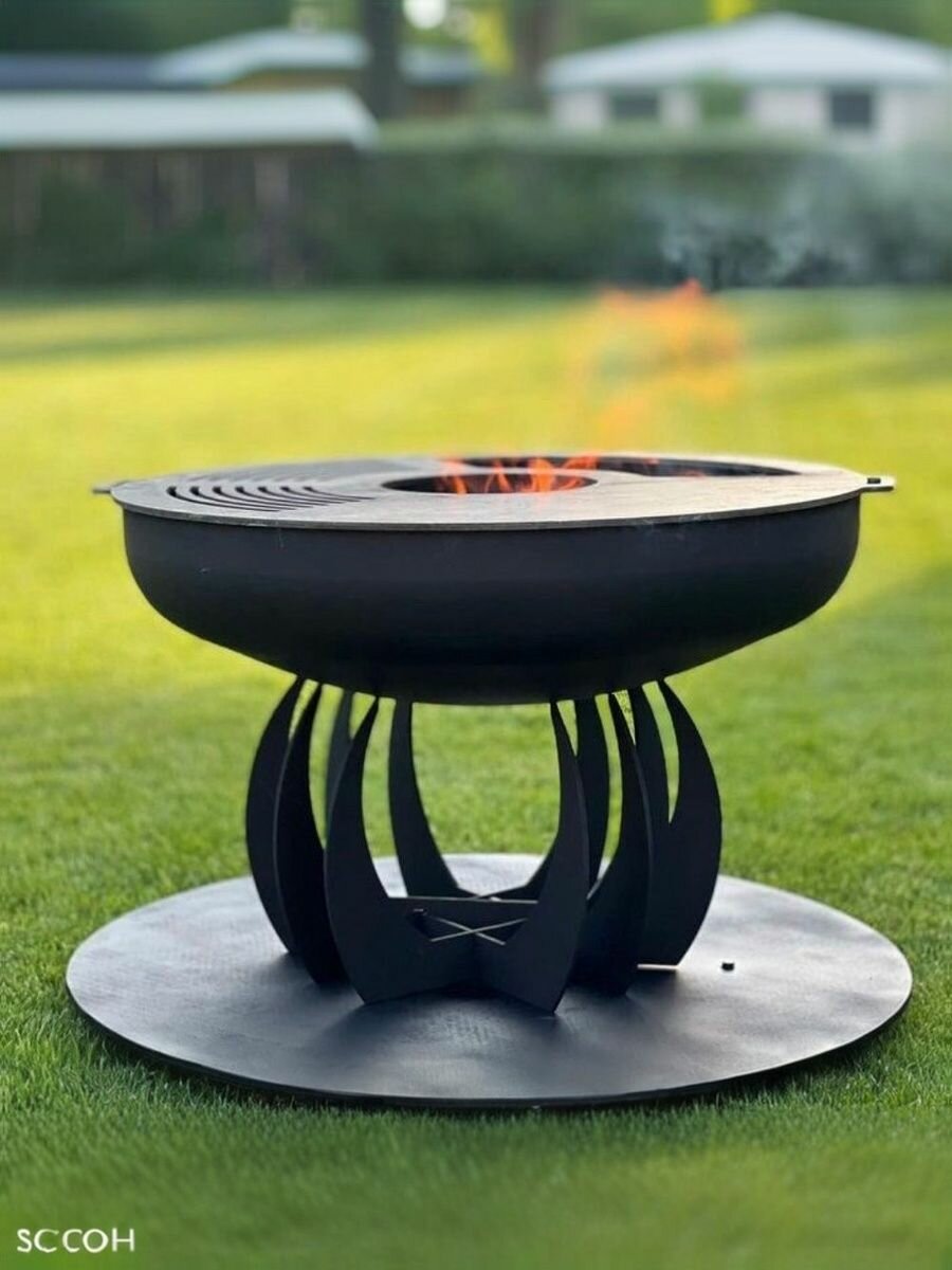 Гриль очаг CLASSIC D-900. Толщина чаши 6 мм.