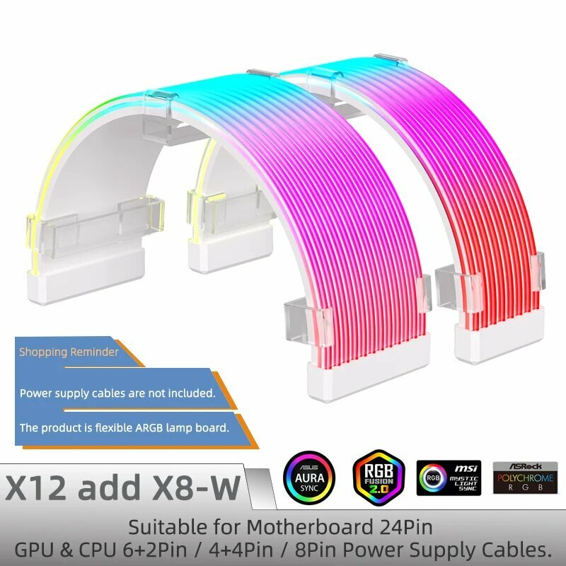 TEUCER AG-07 RGB Rainbow ARGB Кабель для материнской платы X12 add X8-W