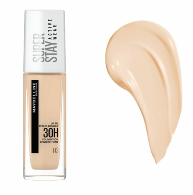 Maybelline Тональный крем Super Stay Active wear 30h - 03 True Ivory