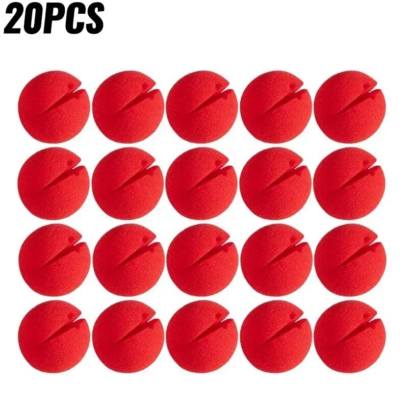 Красные клоунские носы из пены, 5/10/20/40 шт. 20Pcs