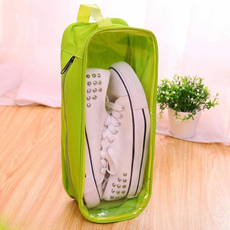 Органайзер для обуви, дорожный, зеленый, на молнии, 33x12x13 см