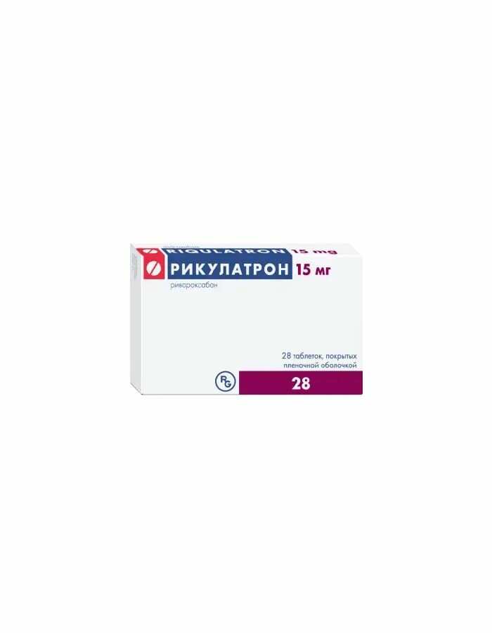 Рикулатрон, таблетки покрытые пленочной оболочкой 15 мг, 28 шт.