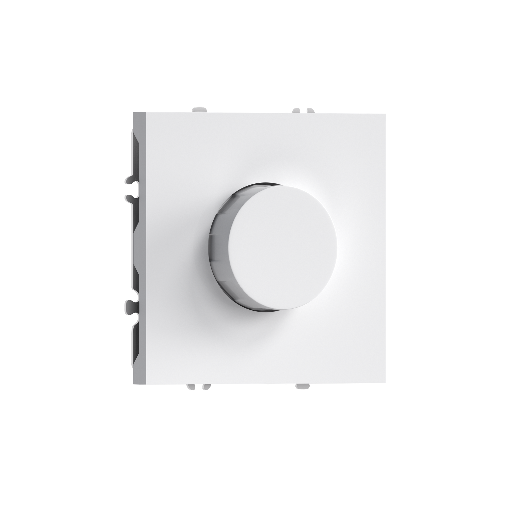 Светорегулятор Triac поворотный LED 100Вт, цвет глянцевый белый, серия S08, Donel