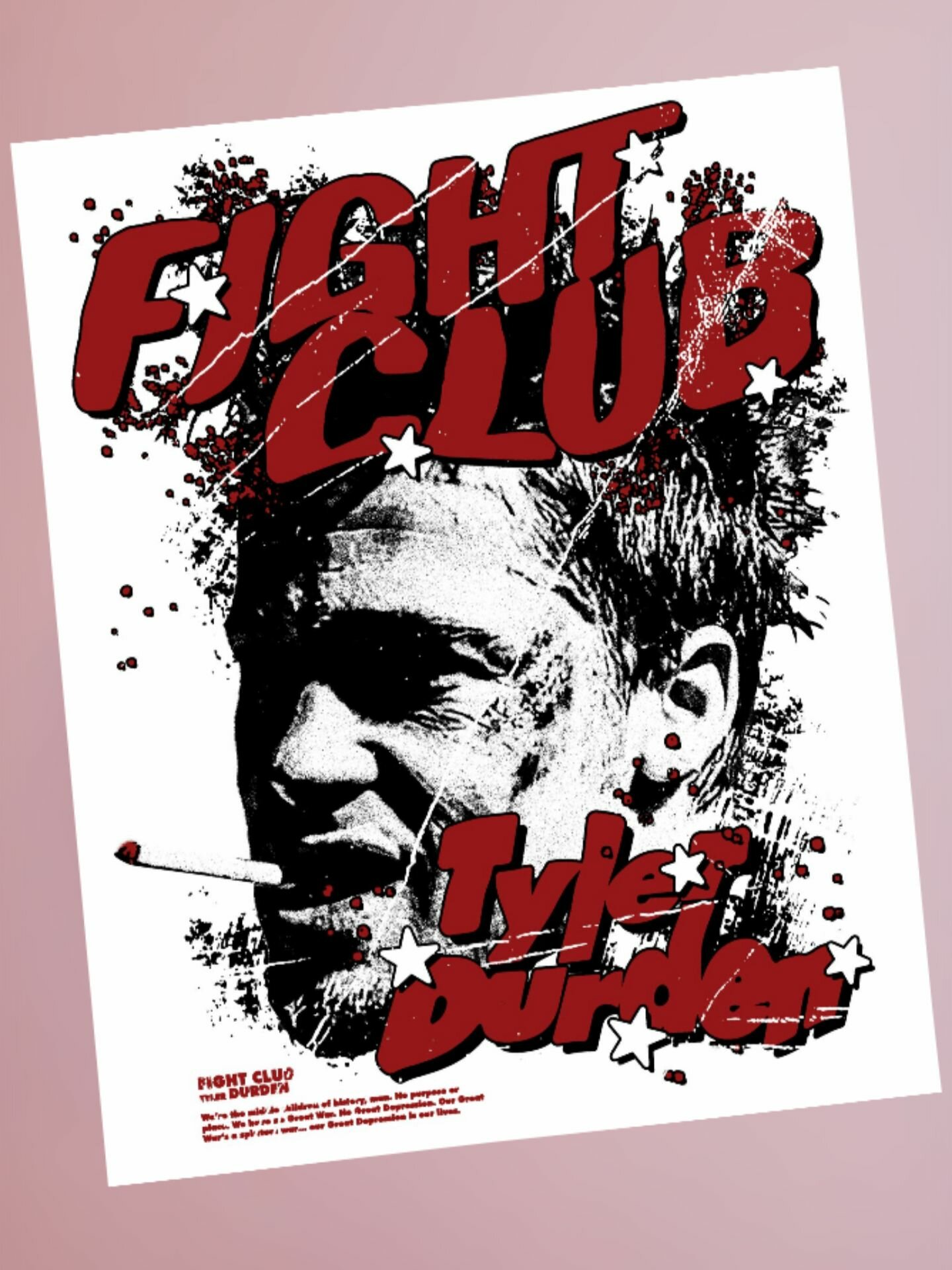 Постер "Бойцовский клуб", формат А3, 297 х 420 мм, глянцевый
