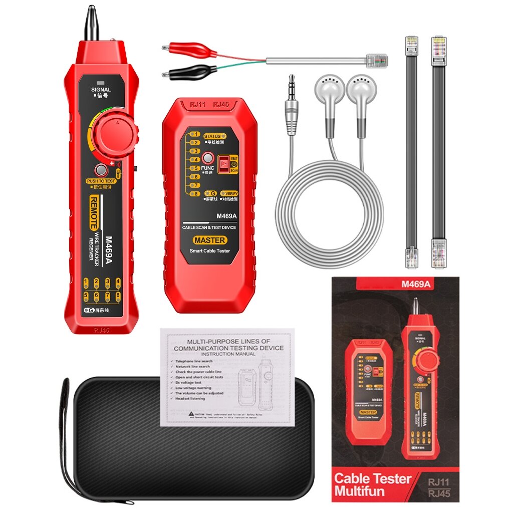 Wire Tracker- Тестер телефонной линии, сетевой кабельный тестер, искатель линий RJ11 RJ45, тонер для кабеля Ethernet-LAN, инструменты для ремонта сети