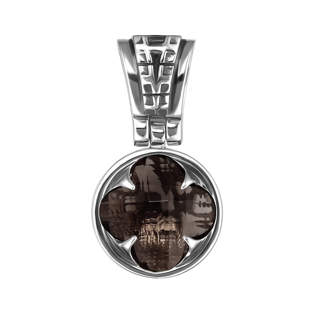 Подвеска, серебро, 925 проба, раухтопаз