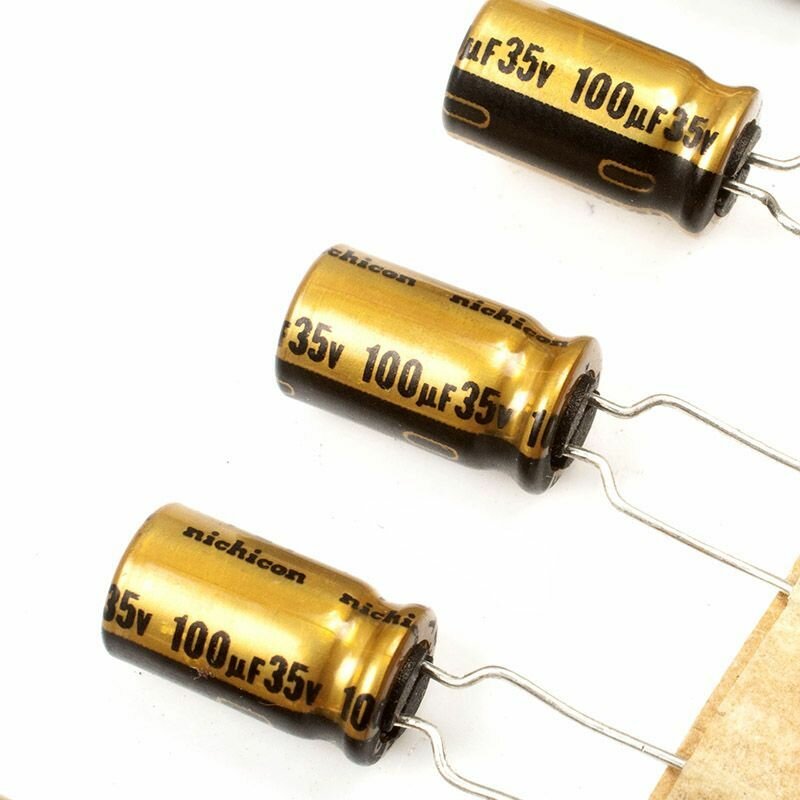 5шт 35В 100мкФ Электролитический конденсатор серии NICHICON FW аудио конденсатор Hi-Fi 100uF 35V 6x12 мм