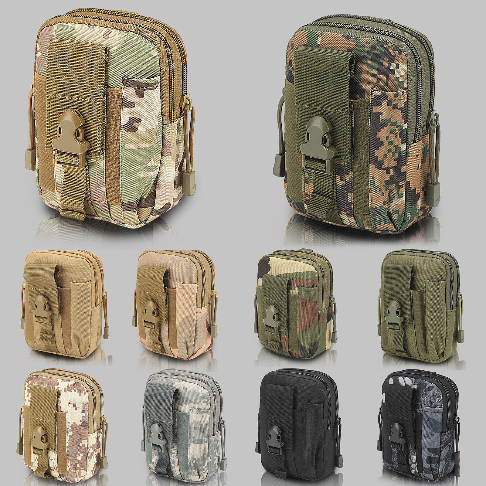 Поясной сумка для открытия, поддерживающая систему Molle, легкая, прочная, водонепроницаемая, многофункциональная сумка, цвет: 1/2/3/4/5/6/7/8/9/10 (выбор), материал: оксфордский ткань, размер: 12*5*16см, вес: approx.160г, унисекс, для взрослых, сплошной