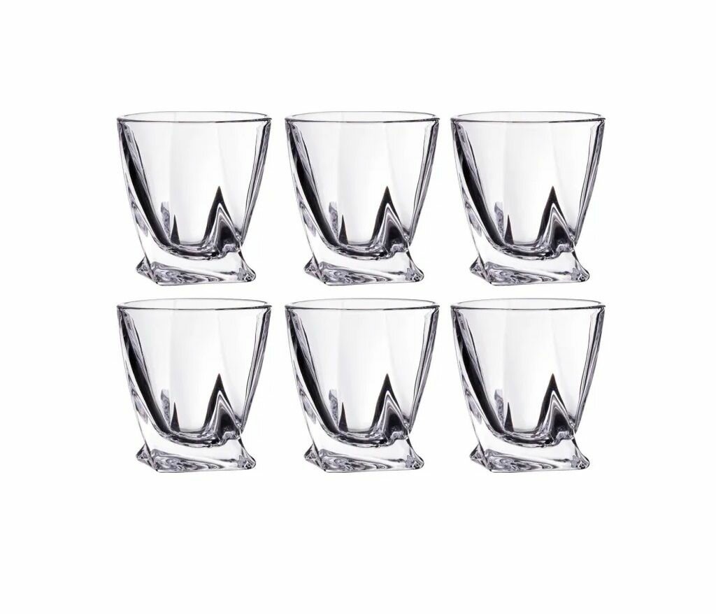 Стопка для ликера "QUADRO", 55 мл (набор 6 шт.), стекло, Crystal Bohemia/ БСС0579