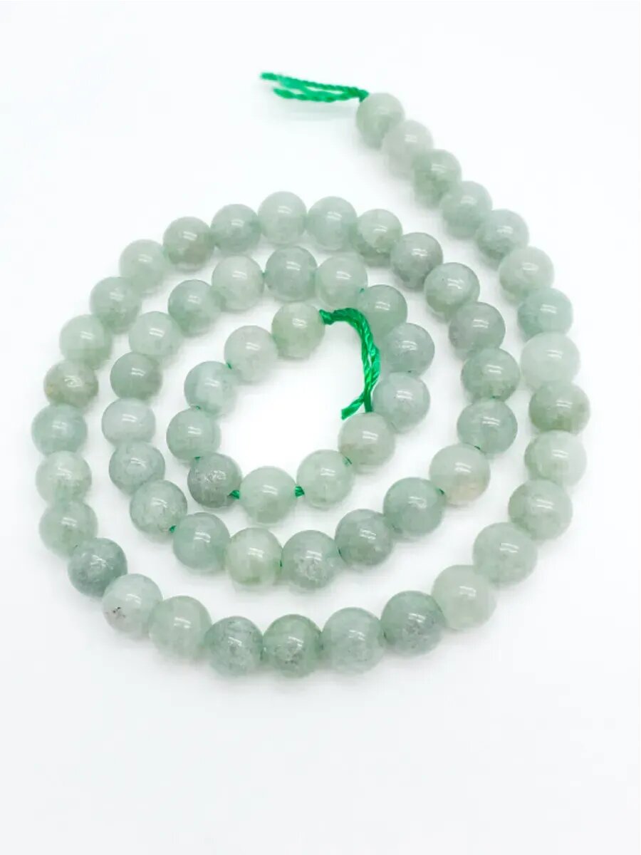 0942 Натуральный агат камни для рукоделия болотный 6мм 1нить