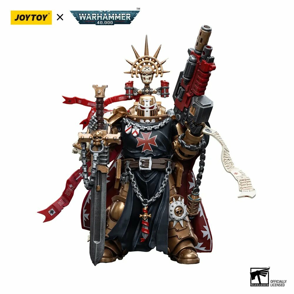 Подвижная фигурка Warhammer 40000 JOYTOY 1/18 Black Templars High Marshal Helbrecht Подарочные модели
