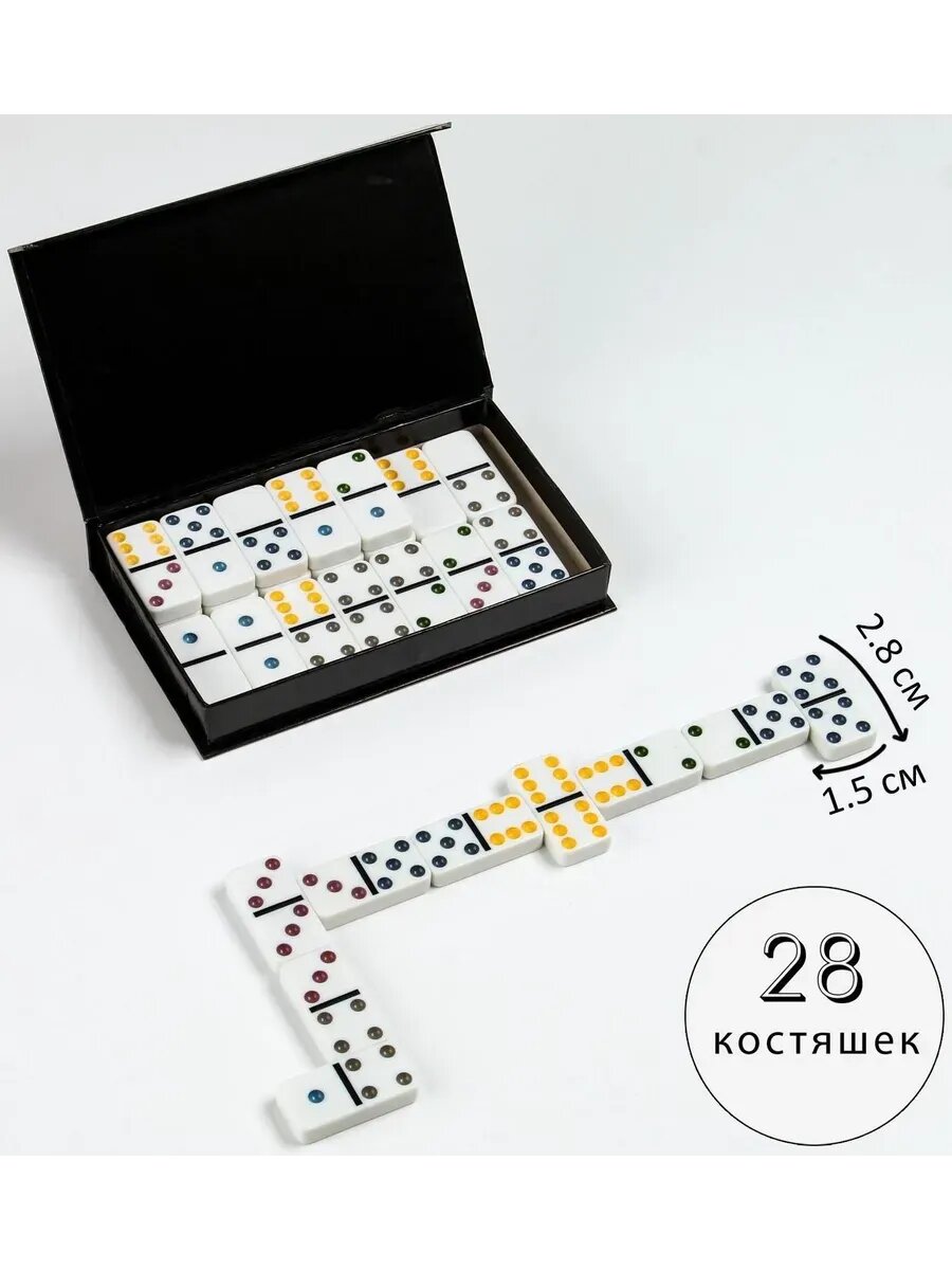 Классическое домино в подарочной шкатулке из дерева
