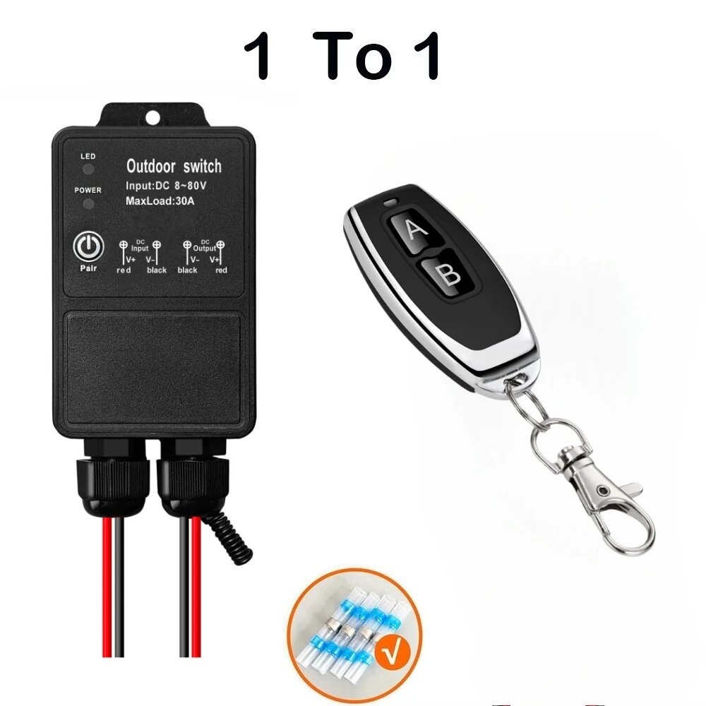 Беспроводной выключатель Outdoor switch 1To1, DC 8-64V, 36A