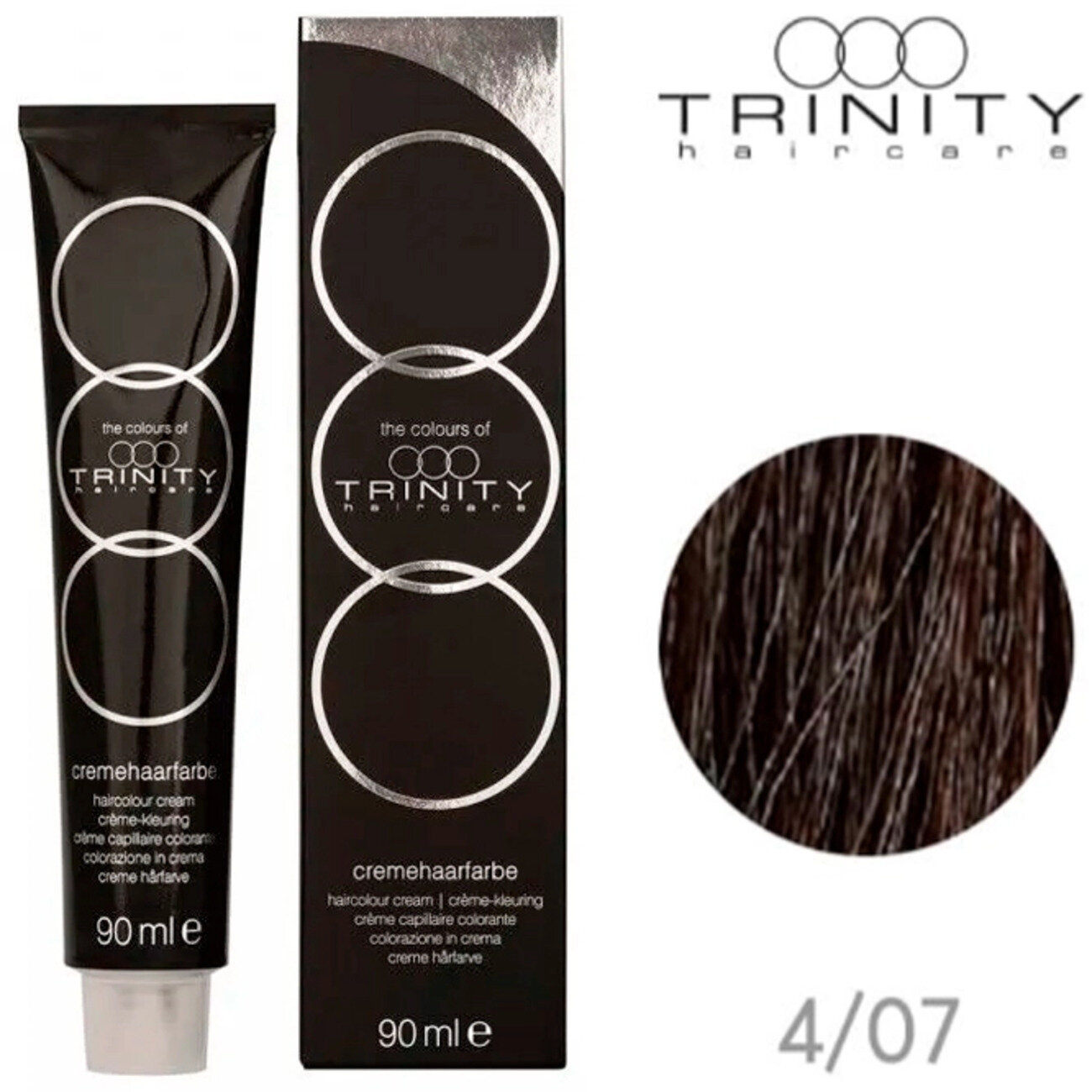Trinity The Color of Trinity Стойкая крем краска 4/07 светло коричневый натуральный 90 мл
