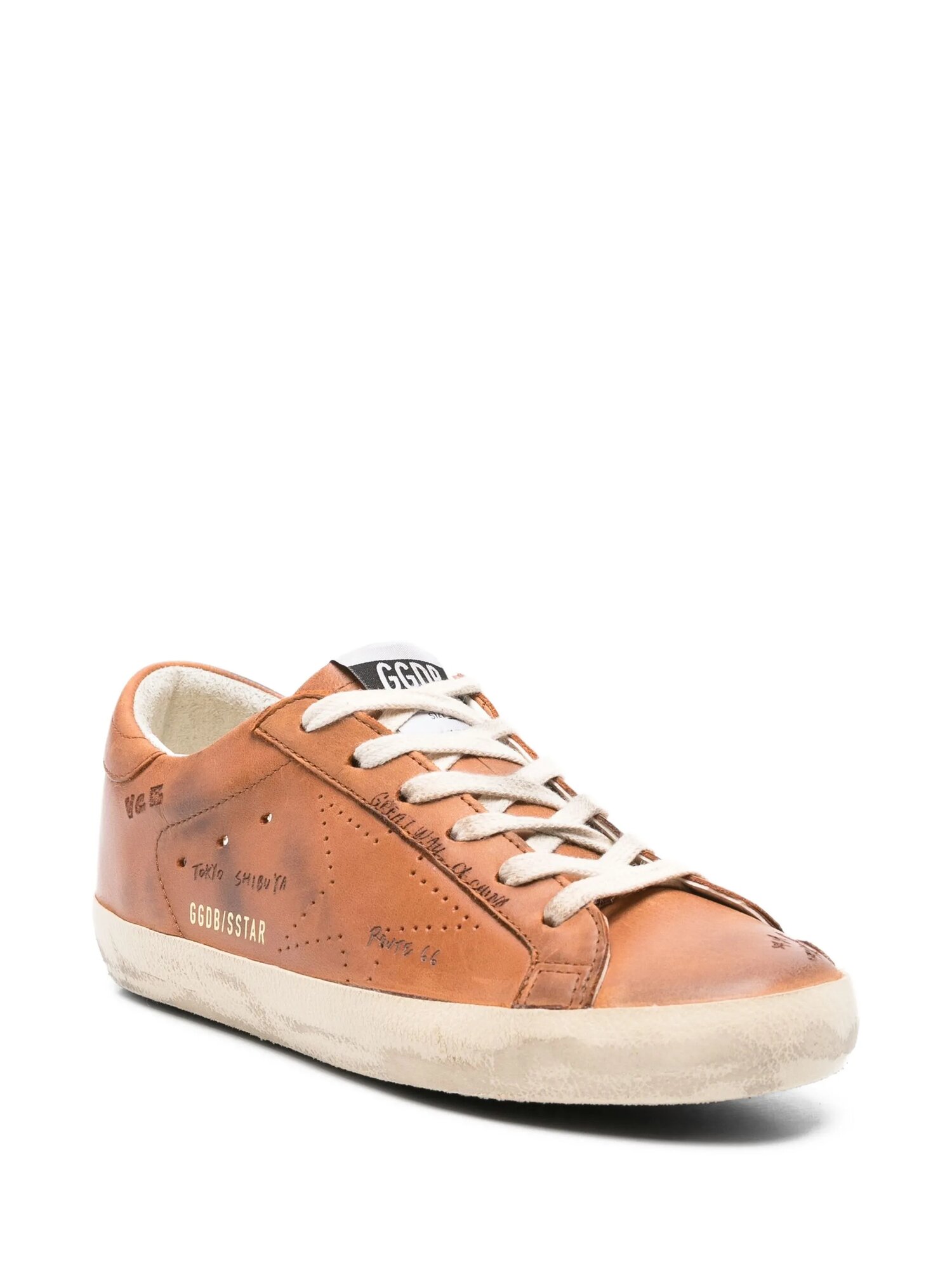 Кроссовки Golden Goose Super Star, размер 41, коричневый/серый/оранжевый — фото 1