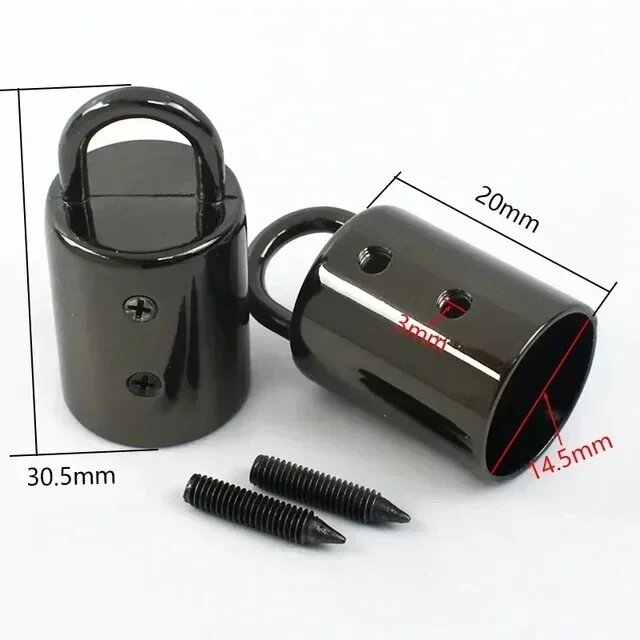 Металлические застежки Meetee GunBlack 14x31mm, 10шт