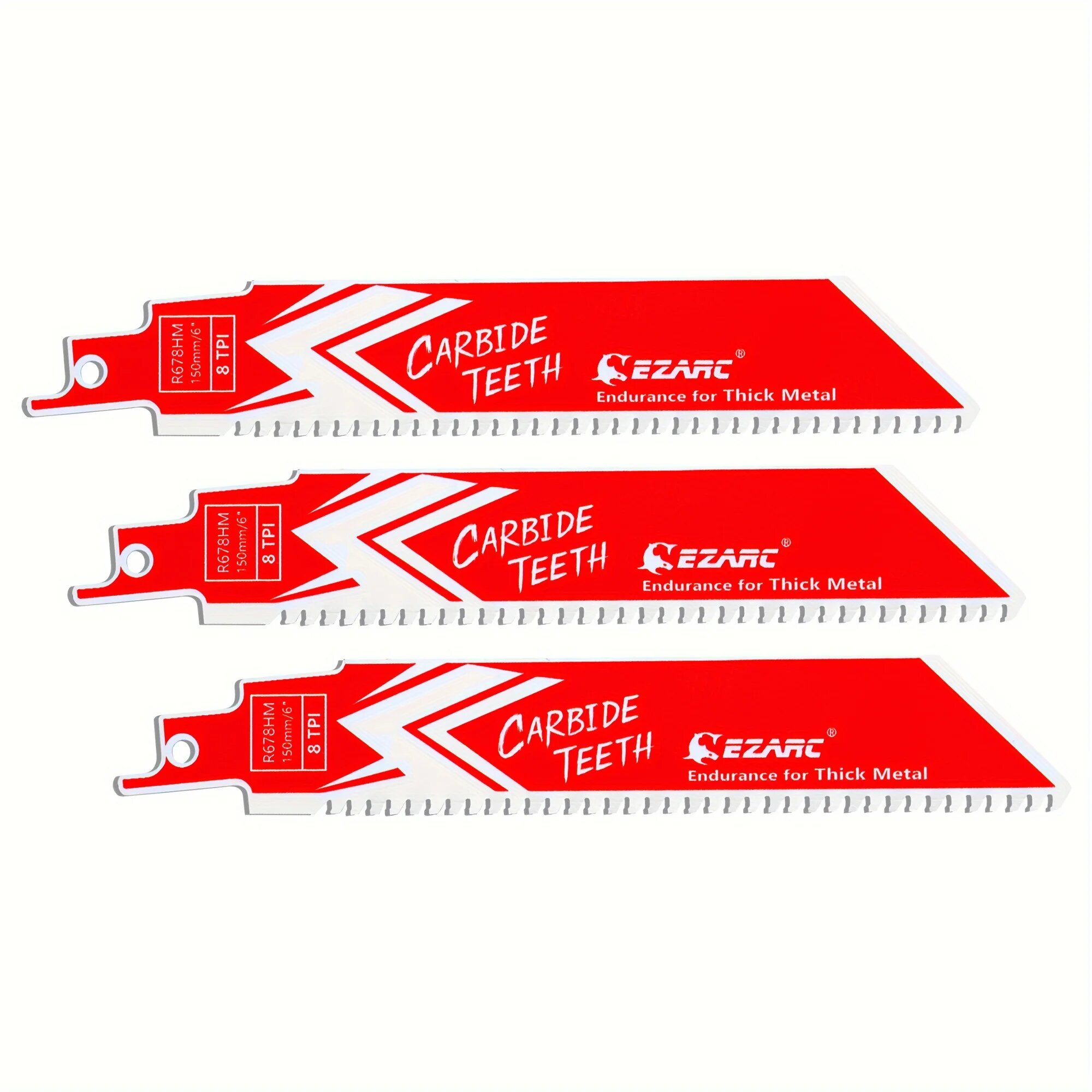 EZACR 1/2/3 шт. Твердосплавные пильные полотна для сабельных пил R678HM R978HM 3Pcs 150mm R678HM