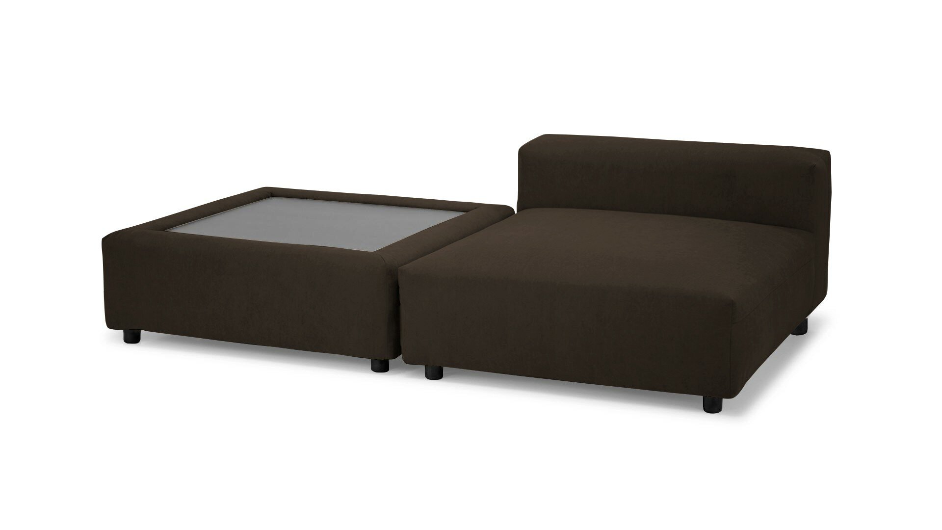 Диван Фиджи со столиком Velutto 24 NOW 210x137x62 см, коричневый Велютто, нераскладной Фиеста